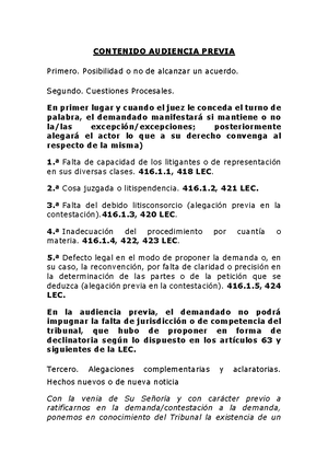 Modelo nota de prueba audiencia previa juicio ordinario - JUZGADO DE PRIMERA INSTANCIA NÚMERO ...