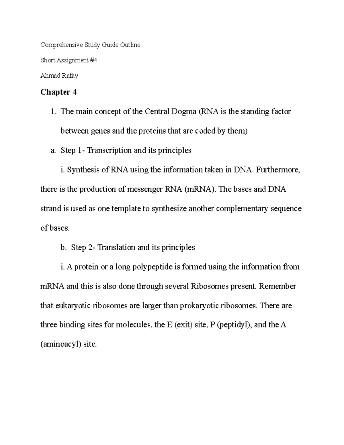 Comprehensive Study-Guide Outline - Comprehensive Study Guide Outline ...