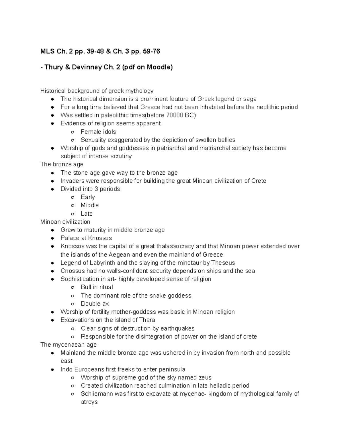 Week 2 classics readings - MLS Ch. 2 pp. Ch. 3 pp. Thury Devinney Ch. 2 (pdf on Moodle ...