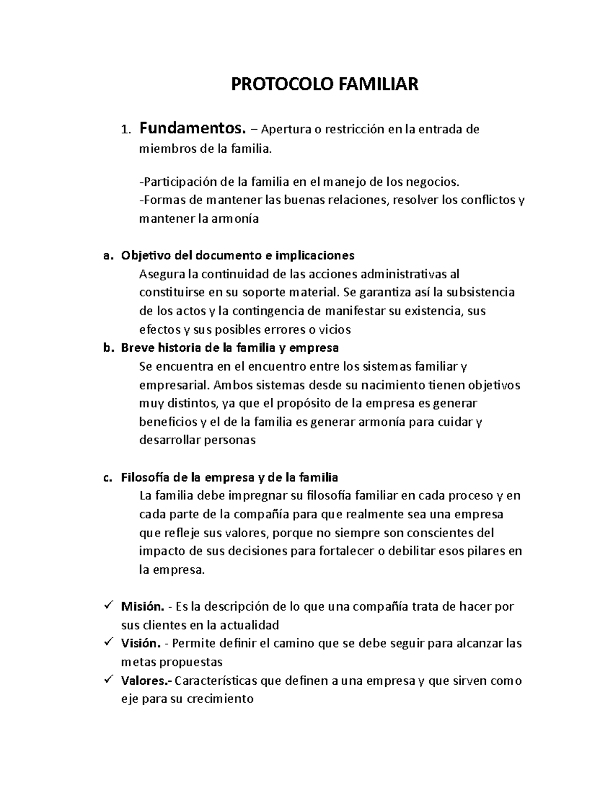 Protocolo Familiar - DAÑR - PROTOCOLO FAMILIAR 1. Fundamentos ...