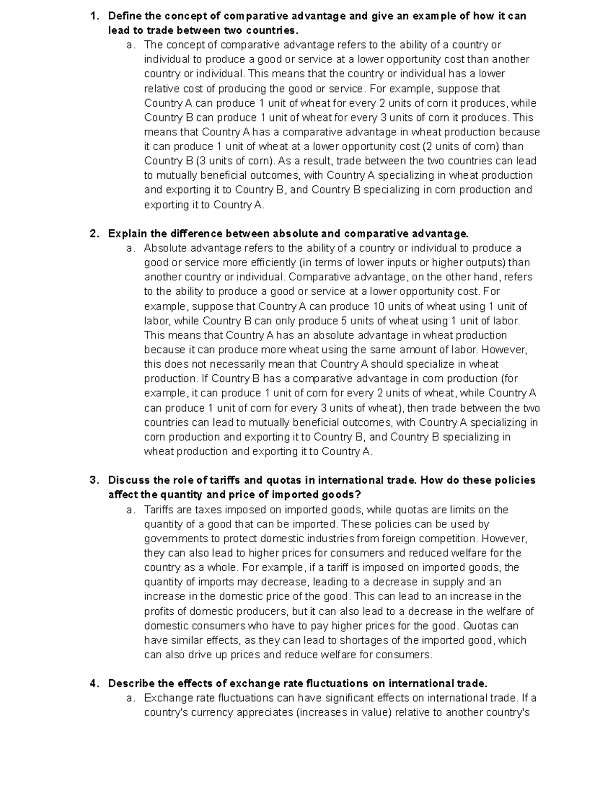 ECON 234 set 1 - Define the concept of comparative advantage and give ...