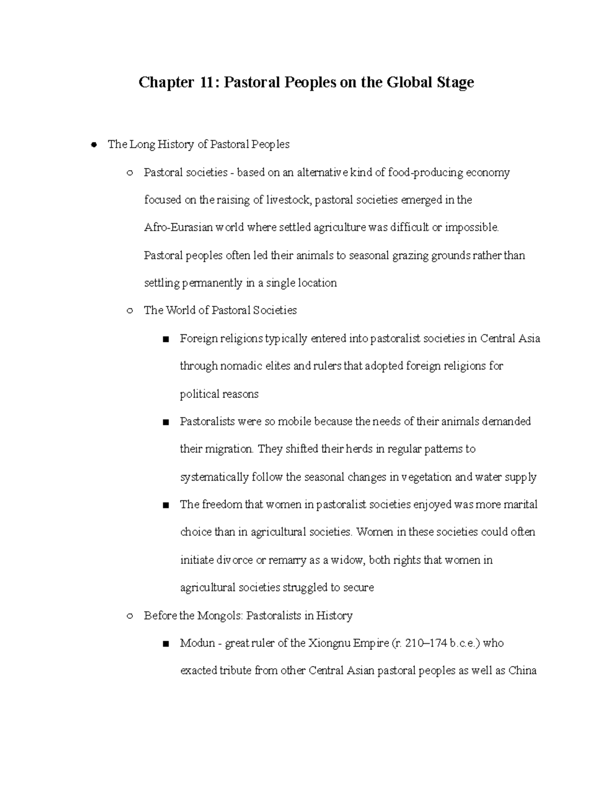 Pastoral Peoples on the Global Stage - Pastoral peoples often led their ...