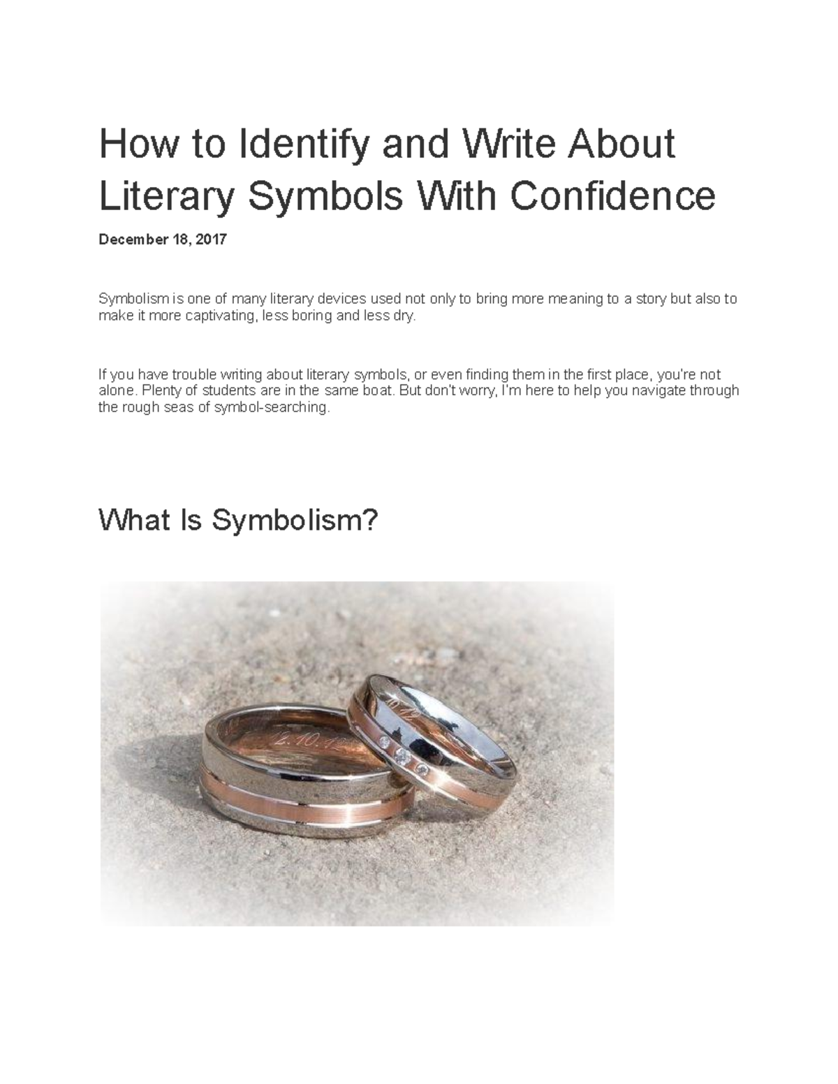 How to Identify and Write About Literary Symbols With Confidence - How ...