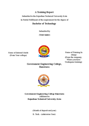Lecture notes with practicals of rtu - Syllabus of UNDERGRADUATE DEGREE ...