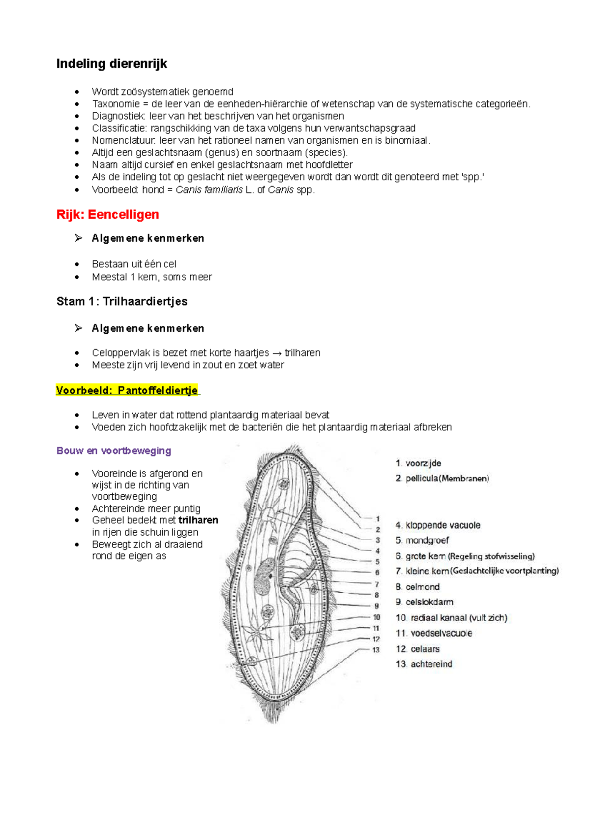 Samenvatting Dierkunde 2 - Indeling dierenrijk - Wordt zoösystematiek ...