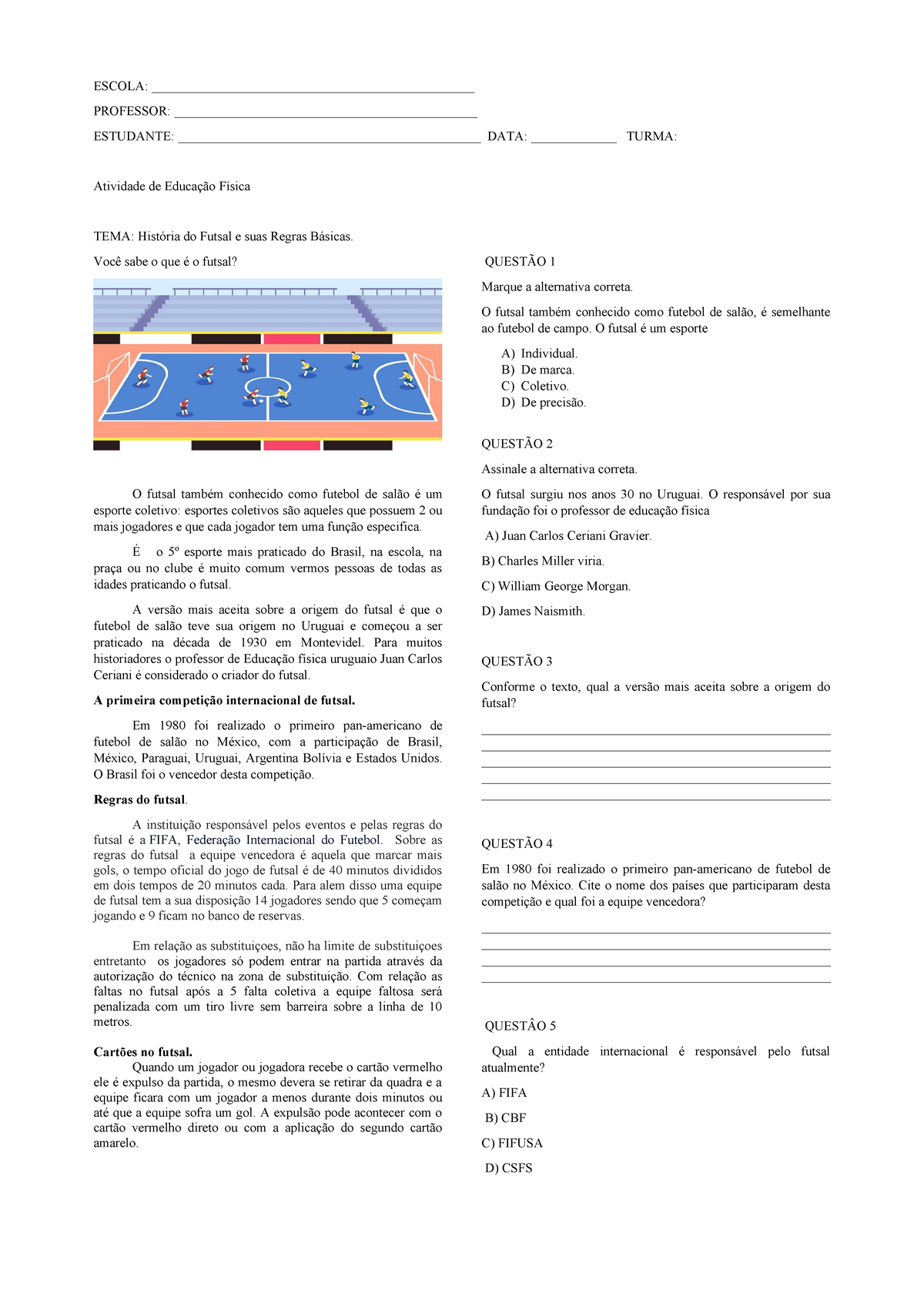 Futsal 2 - EXERCÍCIO - ESCOLA ...