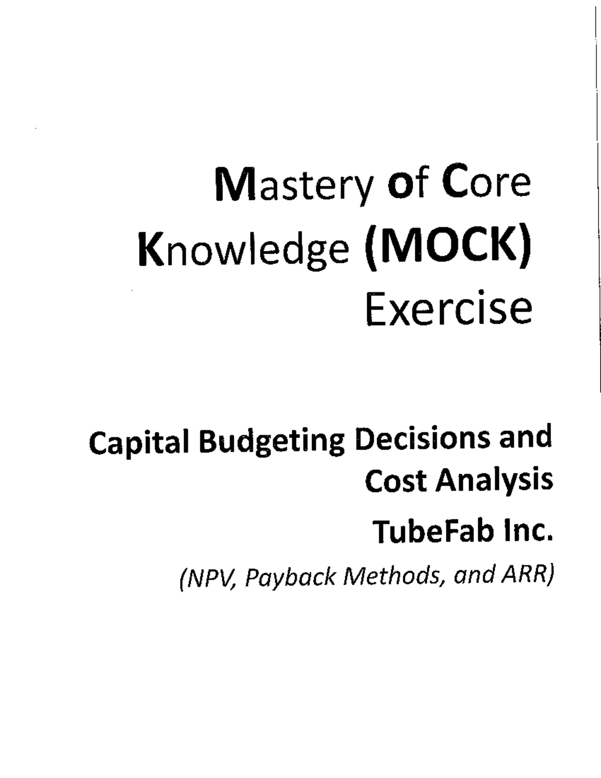 MGAB03 MOCK Exercise Question E12-2 - Studocu
