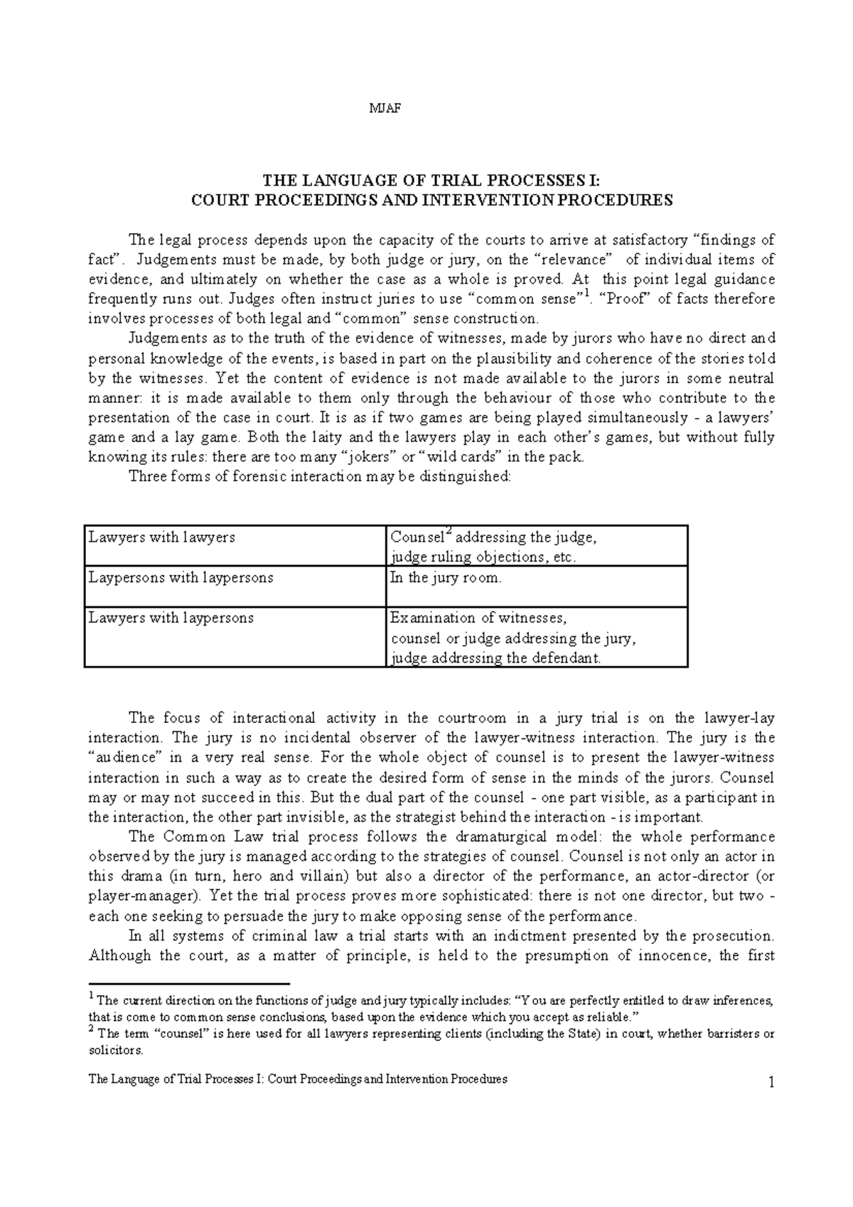 The Language of Trial Processes - - Studocu