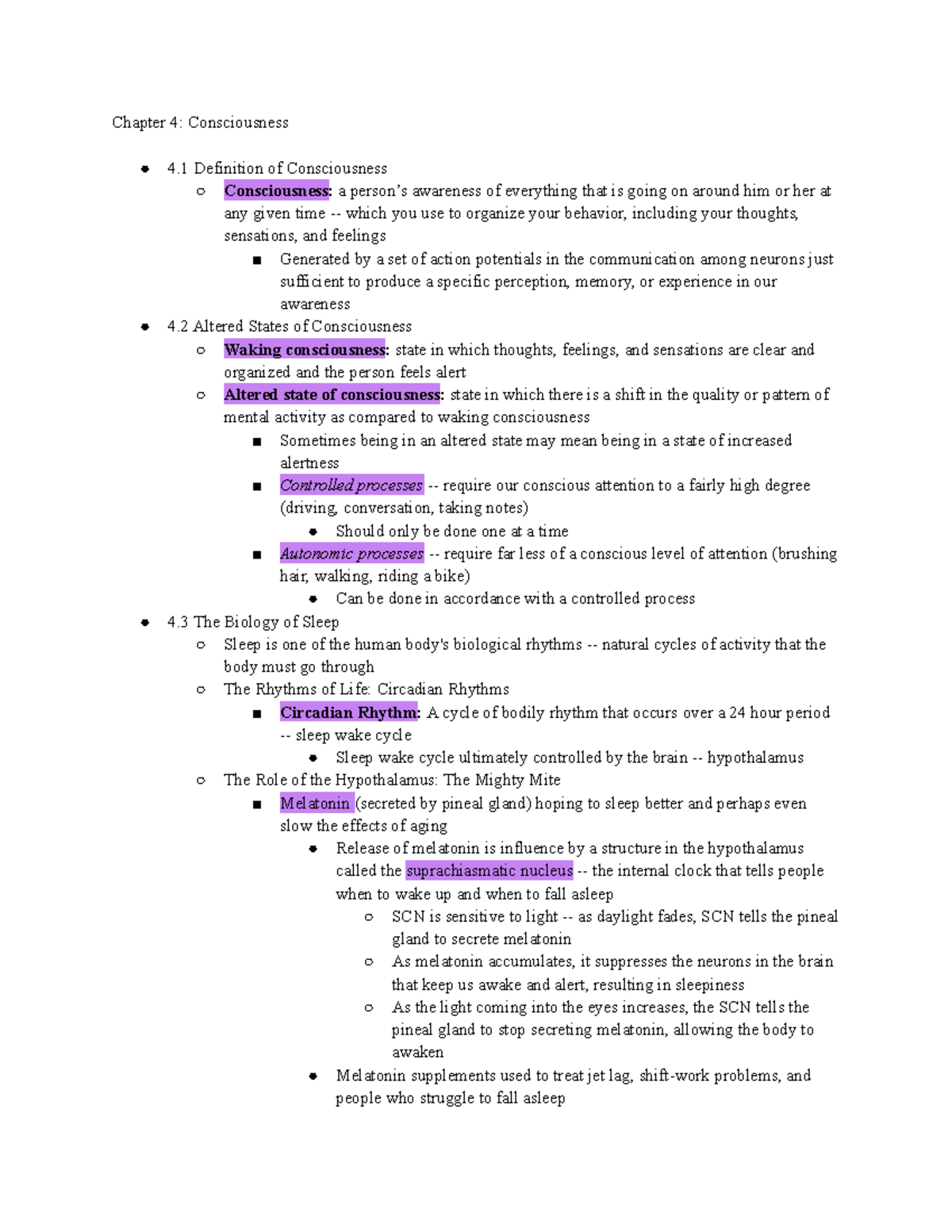 Master Psych 4-8 - Notes taken during class and from the assigned ...