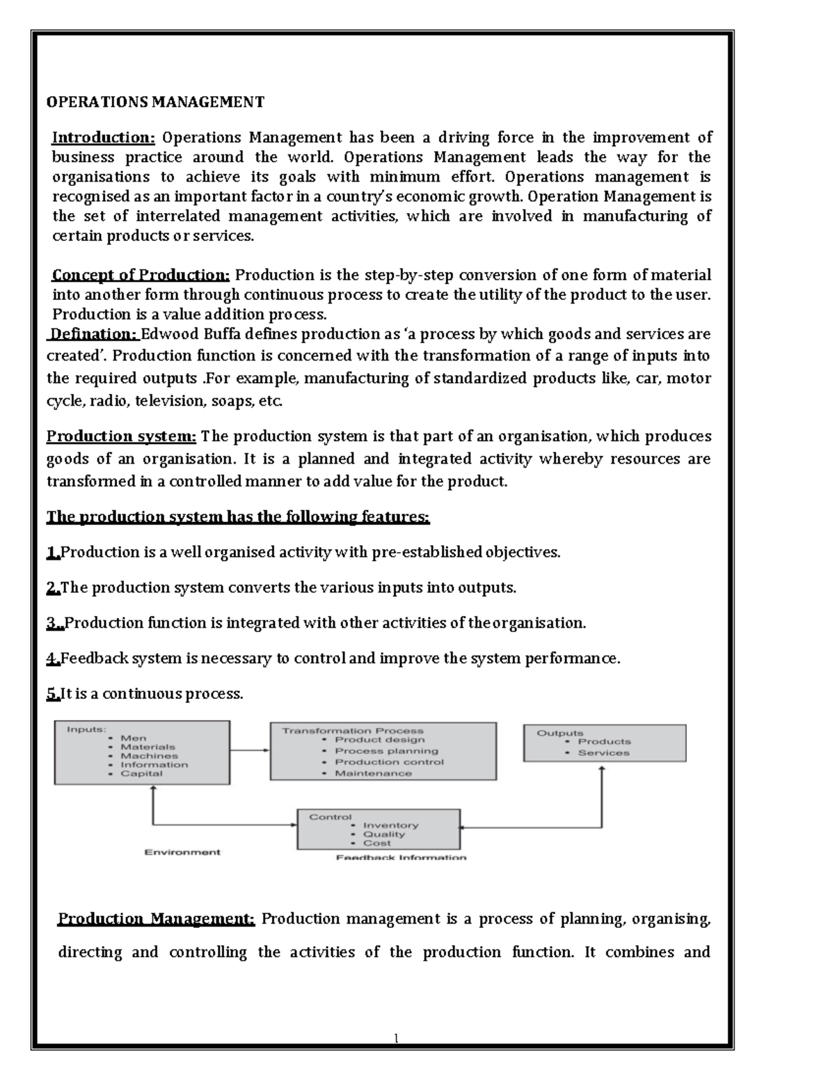 Operations Management - Operations Management leads the way for the ...