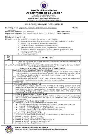 Detailed-Lesson-Plan - Detailed Lesson Plan Grade 10- Quarter 4, Module ...