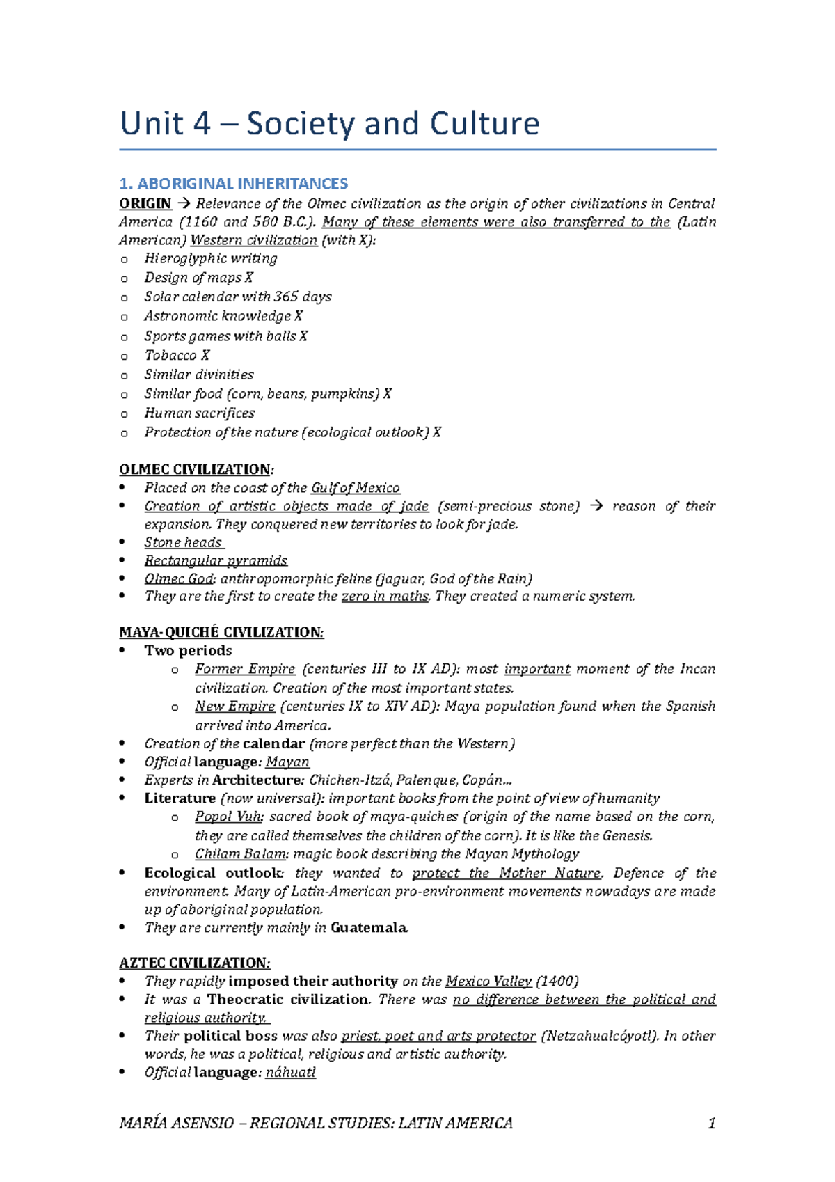 Unit 4 – Society and Culture - Unit 4 – Society and Culture 1 ...