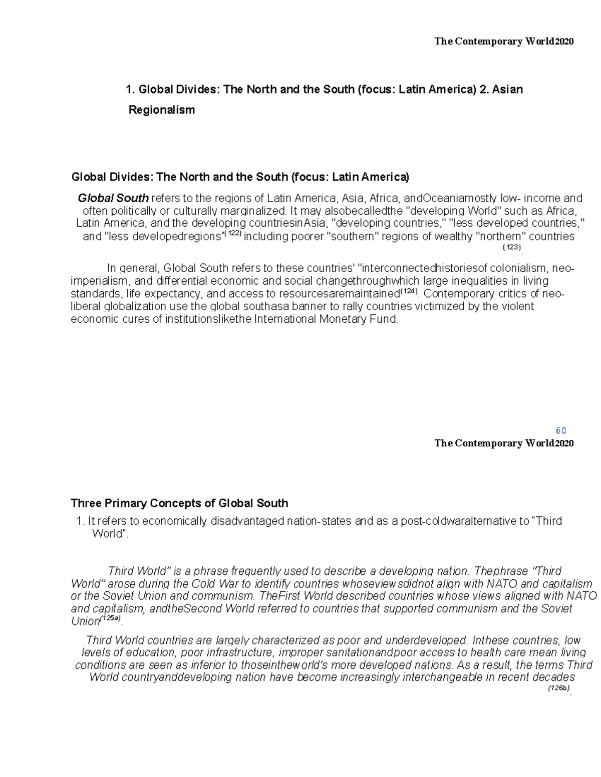 Contemporary World learning materials - The Contemporary World 2020 1 ...