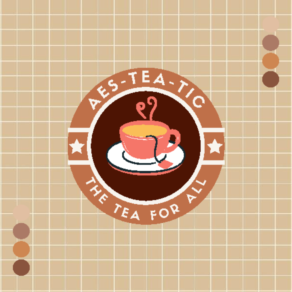 Beige and Red Modern Barbeque Logo - A E S - T EA- T I C T H E T EA FO ...