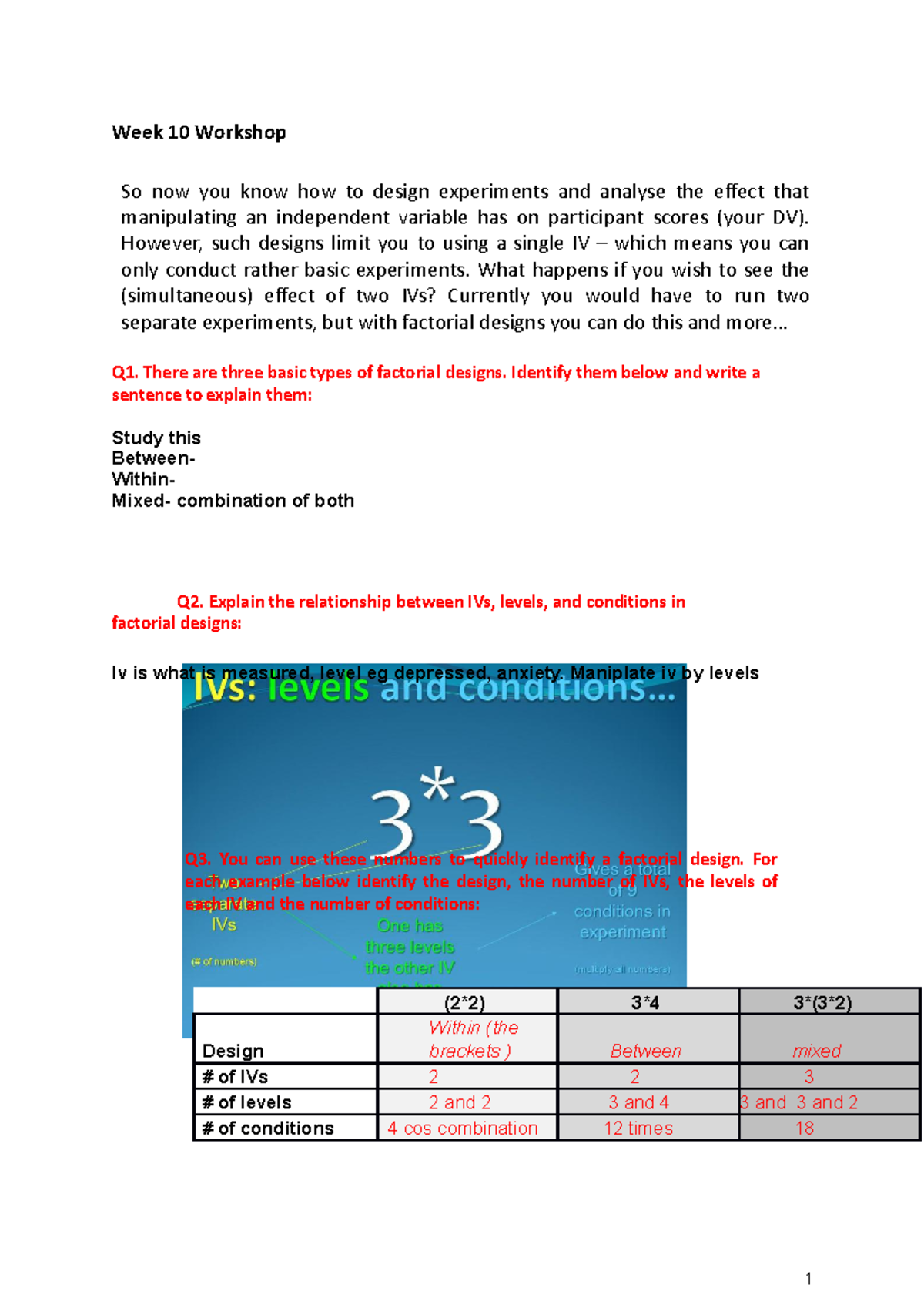 Week 10 Workshop - week 10 - Week 10 Workshop So now you know how to design experiments and ...