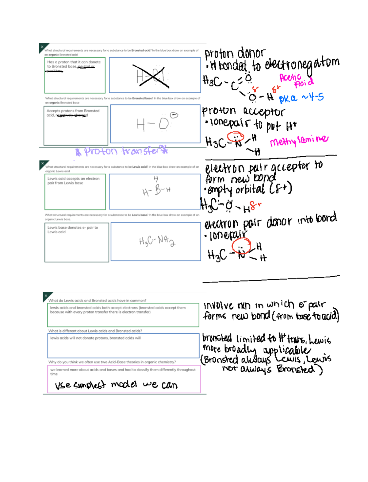 acid base review - protondonor ohbonded to electronegato X Ha EEE ...
