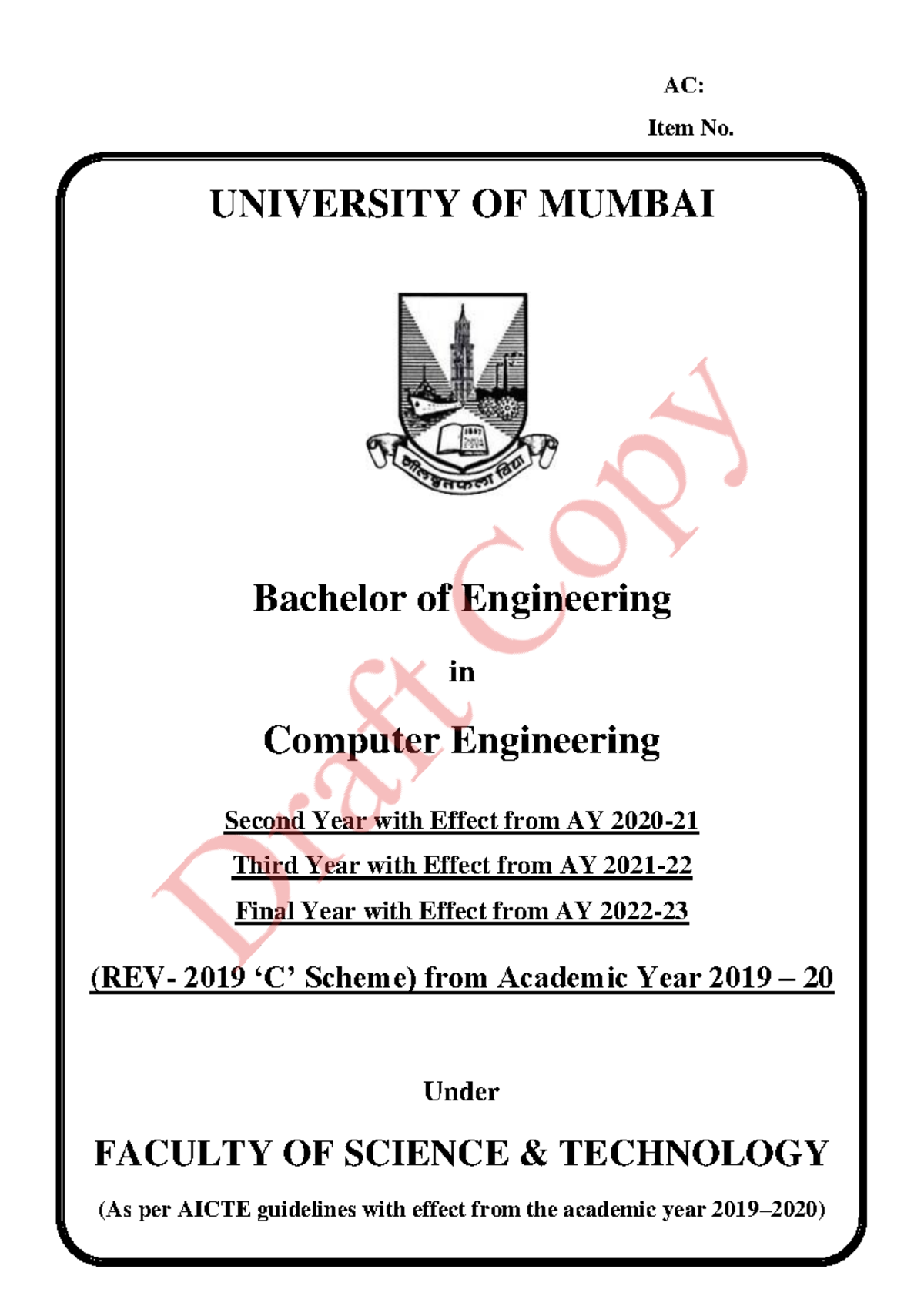 Draft Copy Syllabus BE Comp Engg R19 AC Item No UNIVERSITY OF draft-copy-syllabus-be-comp-engg-r19-ac-item-no-university-of