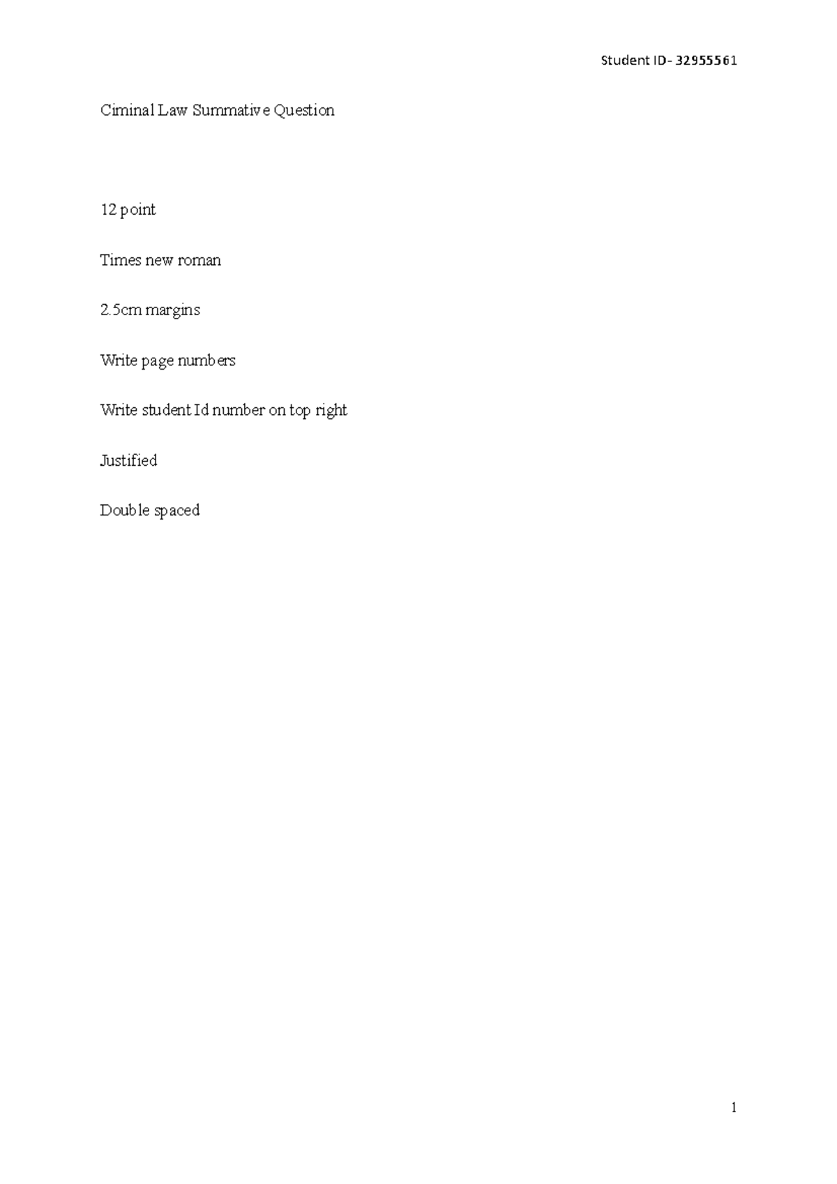 Criminal Law Summative 32955561 - Ciminal Law Summative Question 12 ...