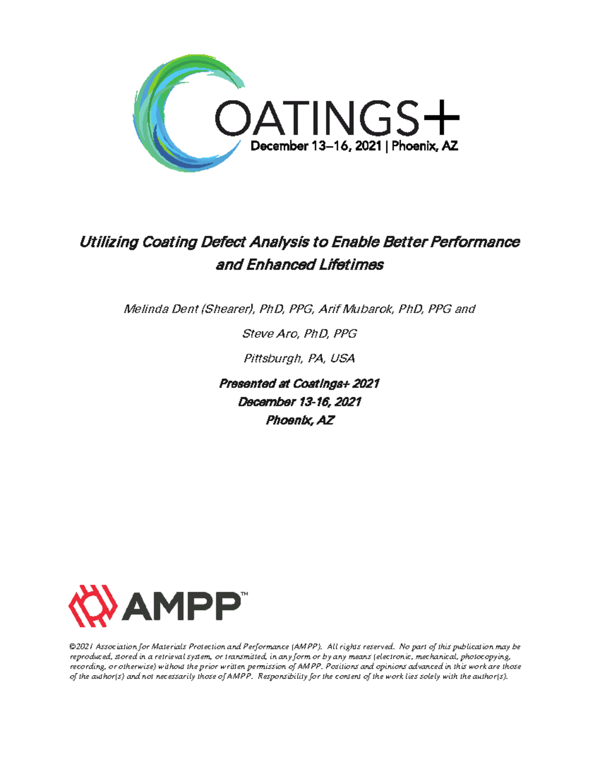 Articulo ampp analisis de recubrimientos - Utilizing Coating Defect ...