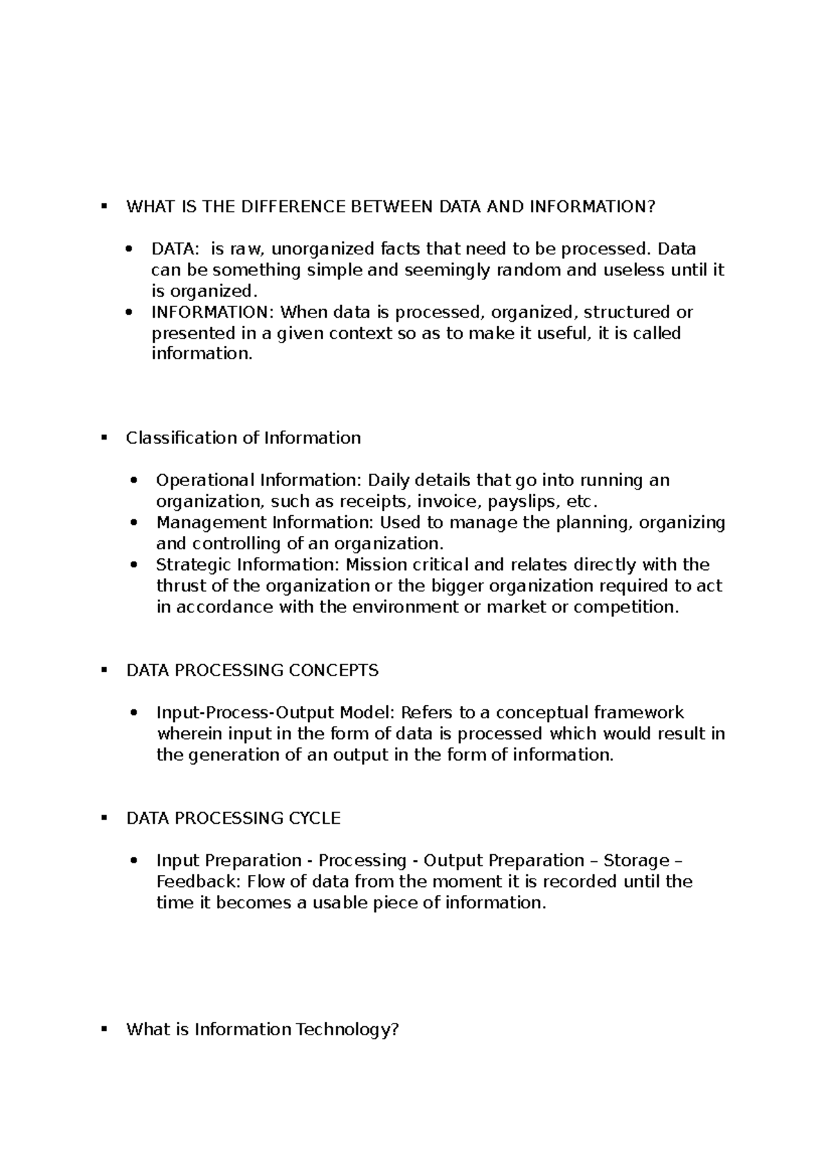 Lite-reviwer - LIVING IN THE IT ERA (NOTES HALF SEM) MIDTERM - WHAT IS ...