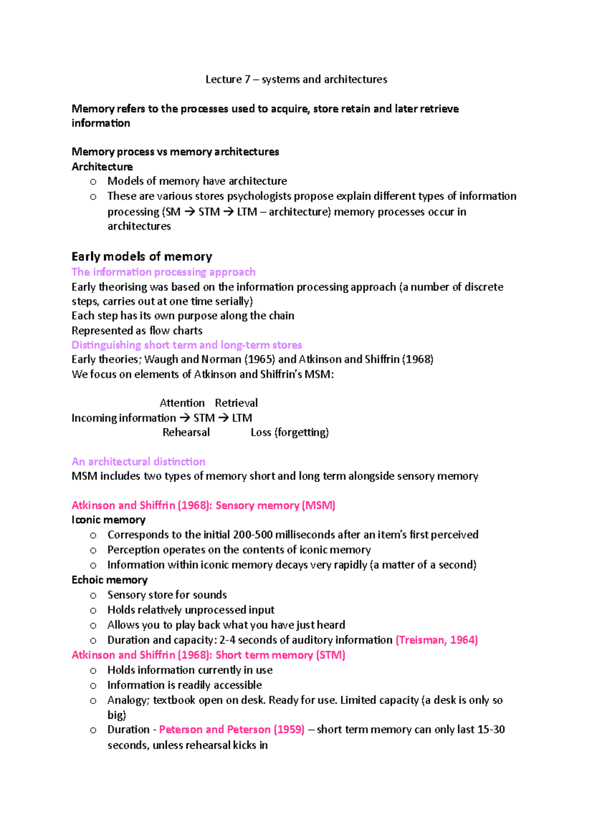 Lecture 7 Systems And Architectures Lecture 7 Systems And Architectures Memory Refers To