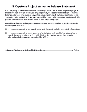 C769 Capstone Definitive Guide - Capstone Course Welcome and ...