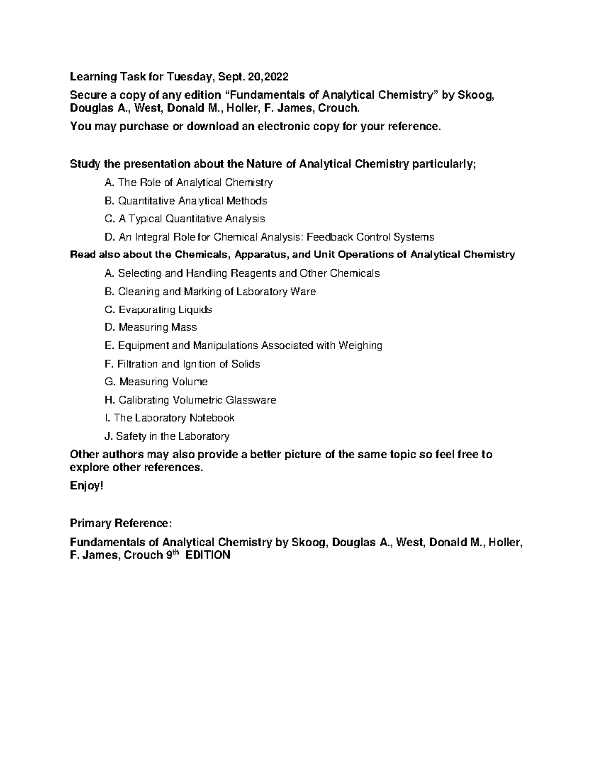 Learning Task for Tuesday Sept 202022 - Learning Task for Tuesday, Sept ...