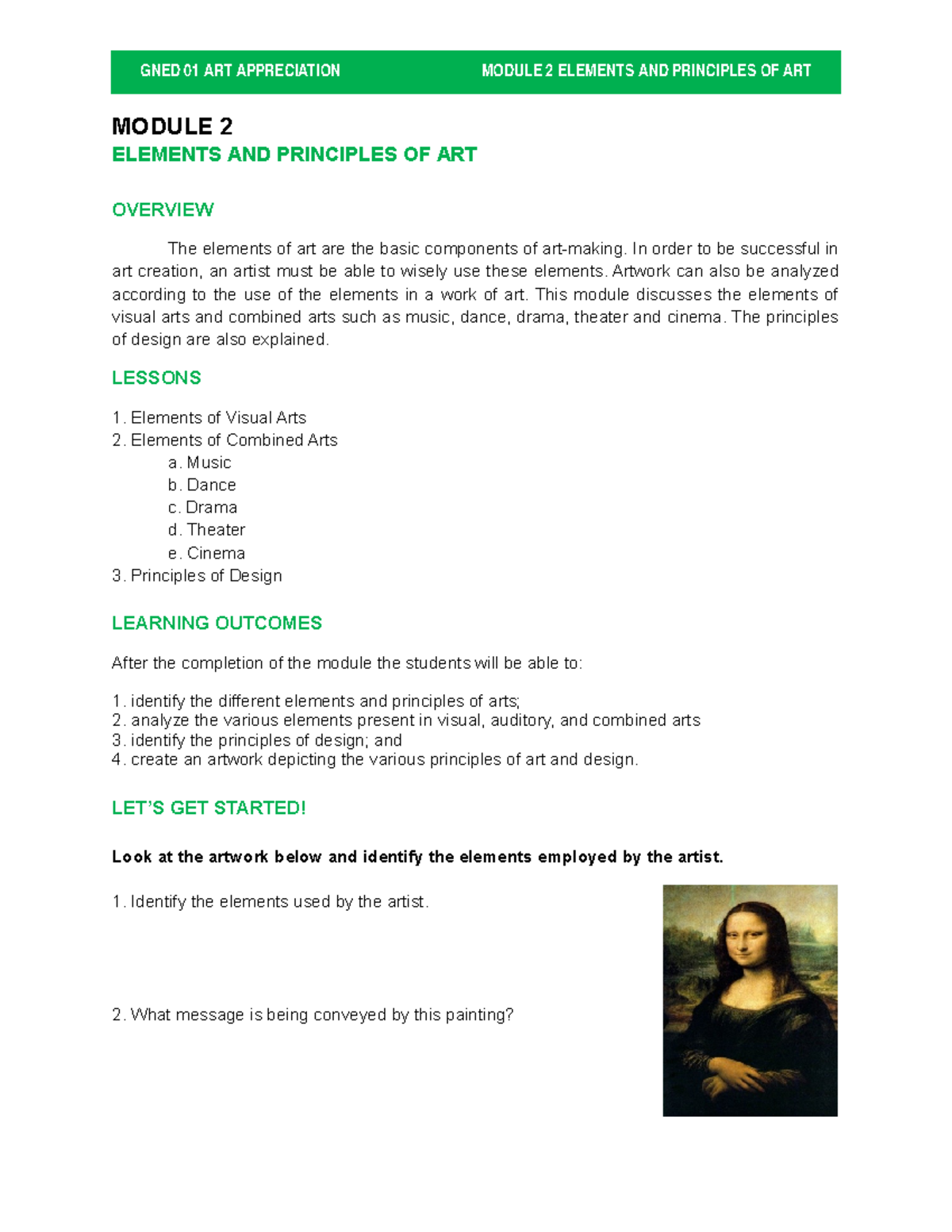 Lesson-4-6 Elements-AND- Principles-OF-ART - MODULE 2 ELEMENTS AND ...