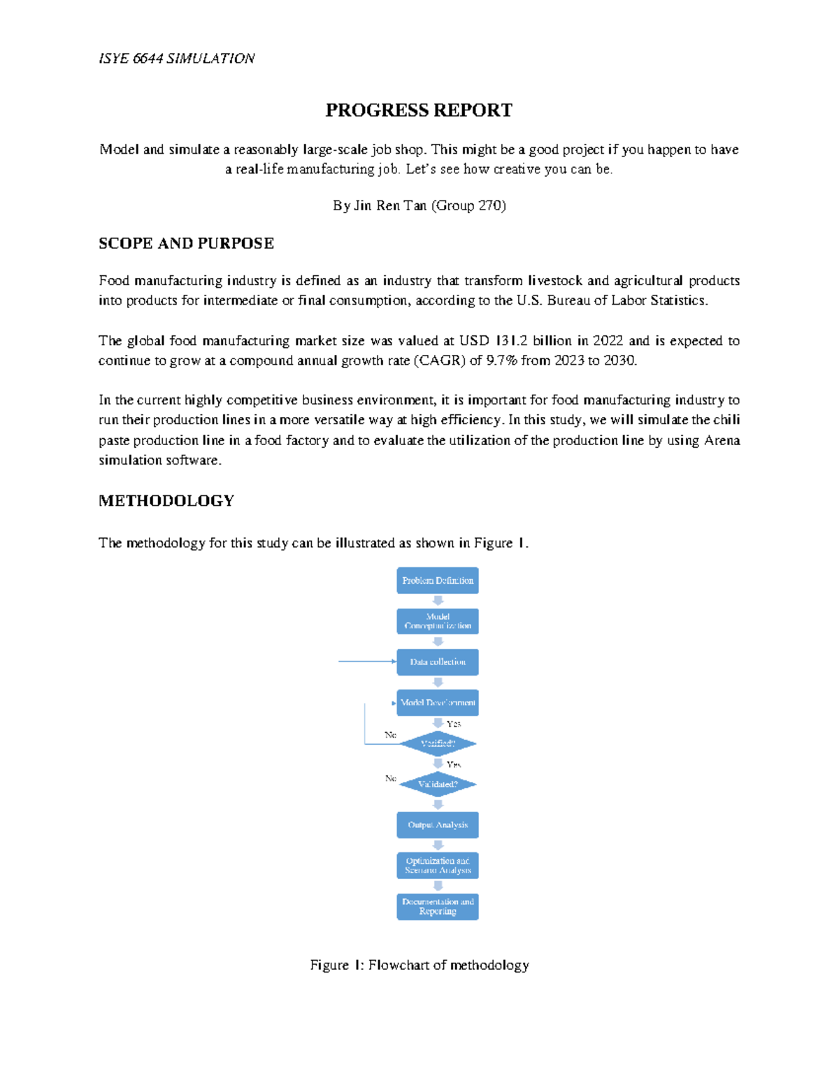 Progress Report - PROGRESS REPORT Model and simulate a reasonably large ...