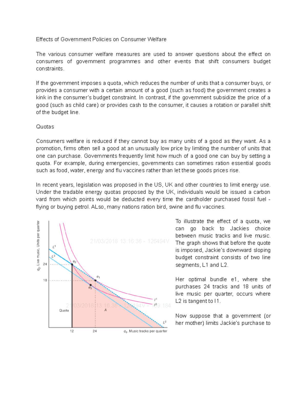 Microeconomics - Policy and Consumer Welfare - Effects of Government ...