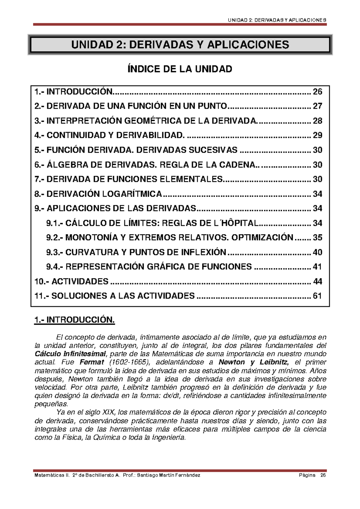 Derivades - derivadas - UNIDAD 2: DERIVADAS Y APLICACIONES Matemáticas ...
