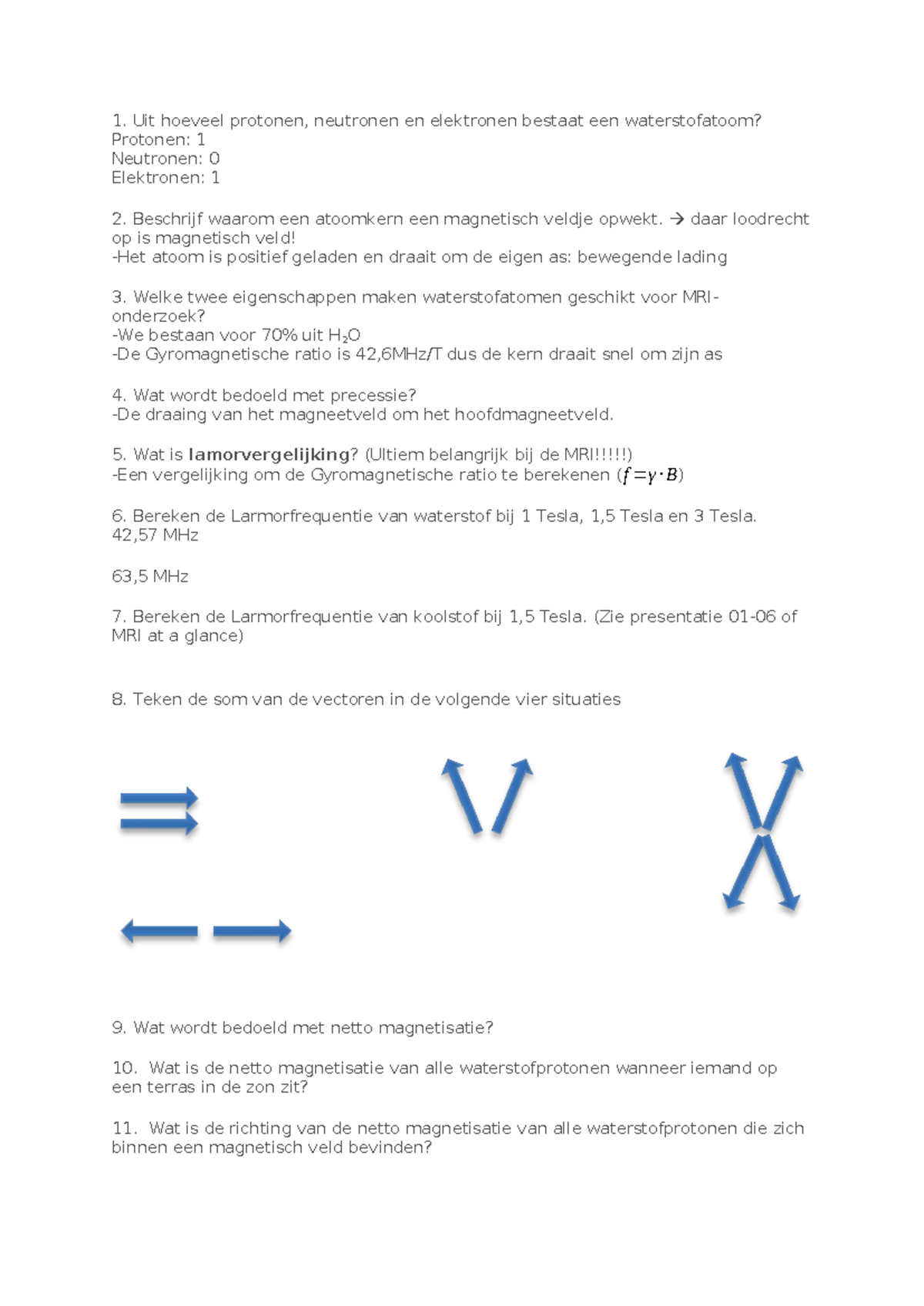 MRI uitlegvormgeving - Uit hoeveel protonen, neutronen en elektronen bestaat een waterstofatoom ...