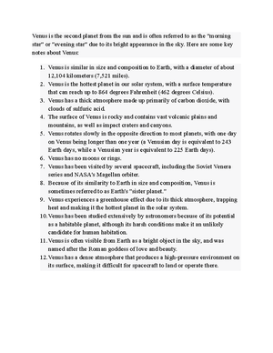 Notes on Jupiter - Jupiter is the fifth planet from the sun and the ...