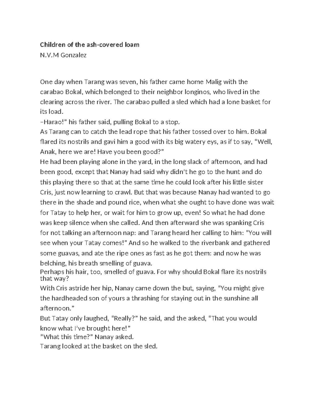 Children of the ash - Copy of the story - Children of the ash-covered ...