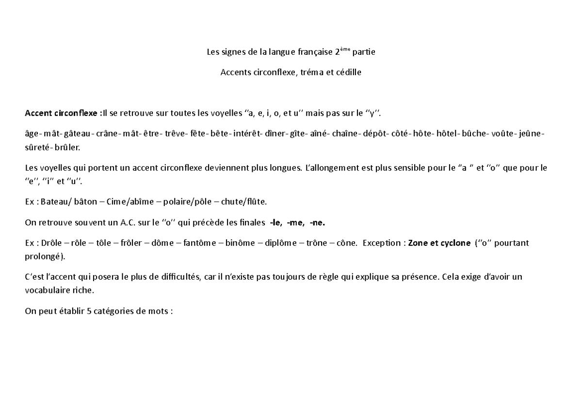 Cours 3 Signes de la langue francaise 2 - Les signes de la langue ...
