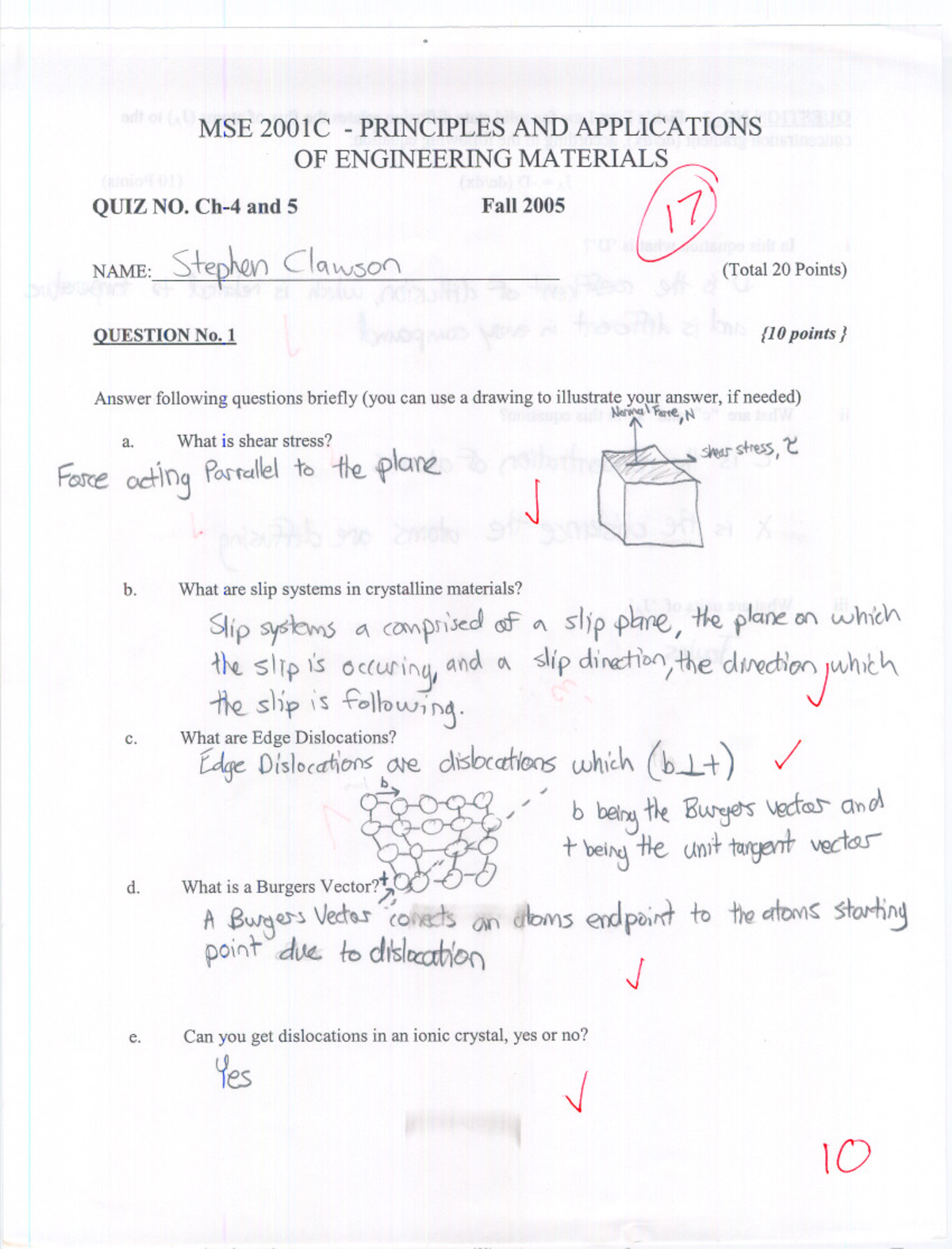 Singh - Quiz Ch. 4-5 - Fall 2005 - MSE 2001 - Studocu
