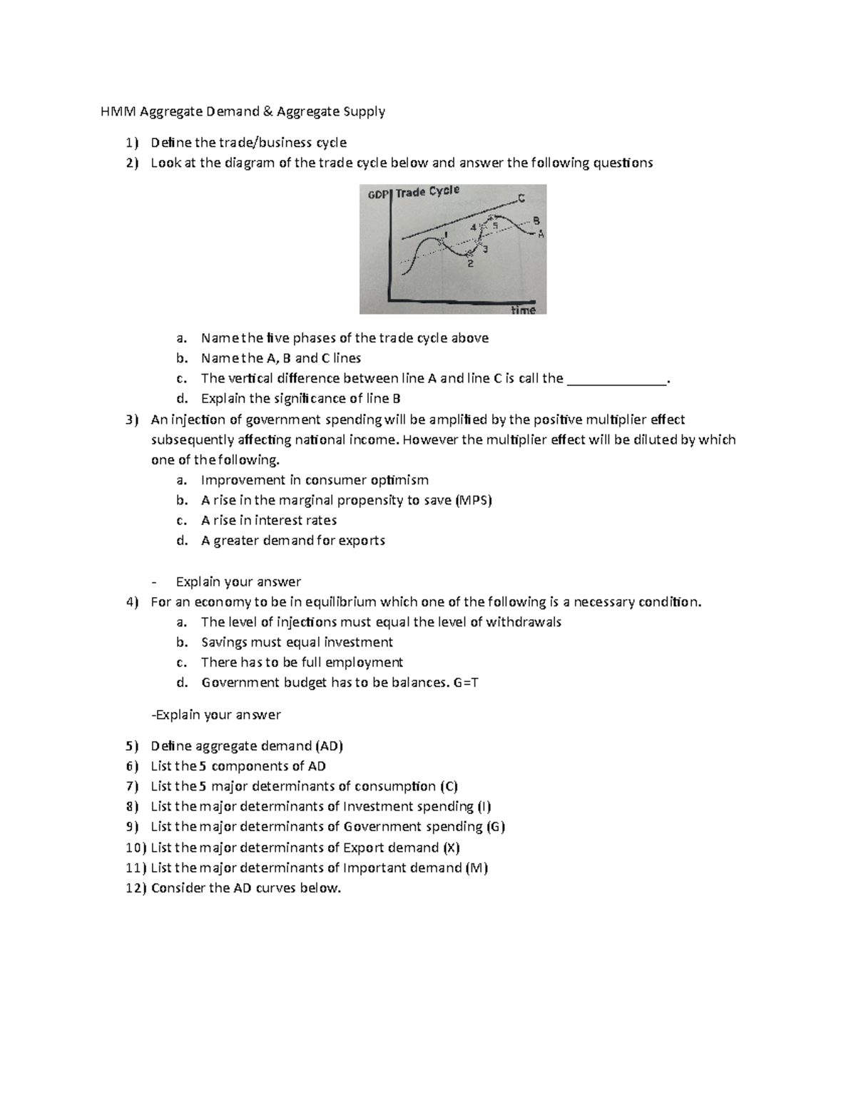 ADAS Assignment - Learning on how to make a AD/AS graph in economics ...