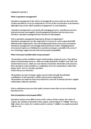 Operations management formula sheet - LITTLE’S LAW CHEAT SHEET FORMULA ...