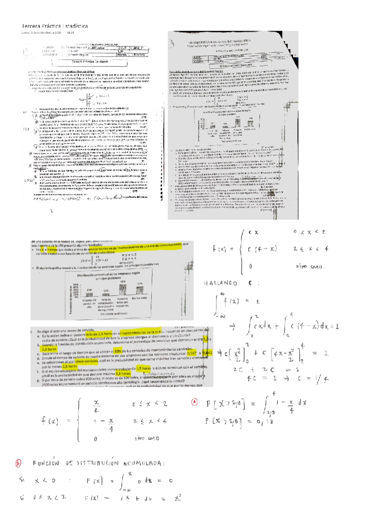 Pc3 Est sol - Pc3 Estadistica y Probabilidades sol - Estadística Y Probabilidades - Studocu
