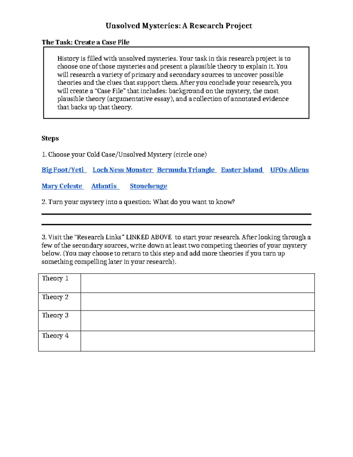 Ella Griffin - Unsolved Mysteries: A Research Project - Unsolved ...