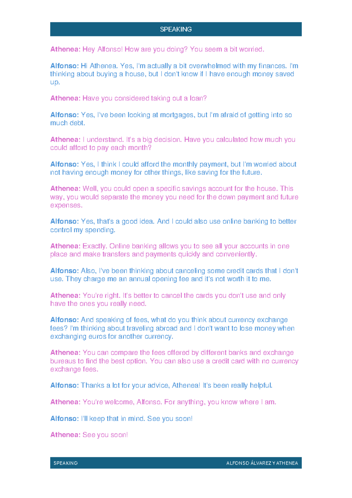 Speaking - recursos humanos - SPEAKING ALFONSO ÁLVAREZ Y ATHENEA ...