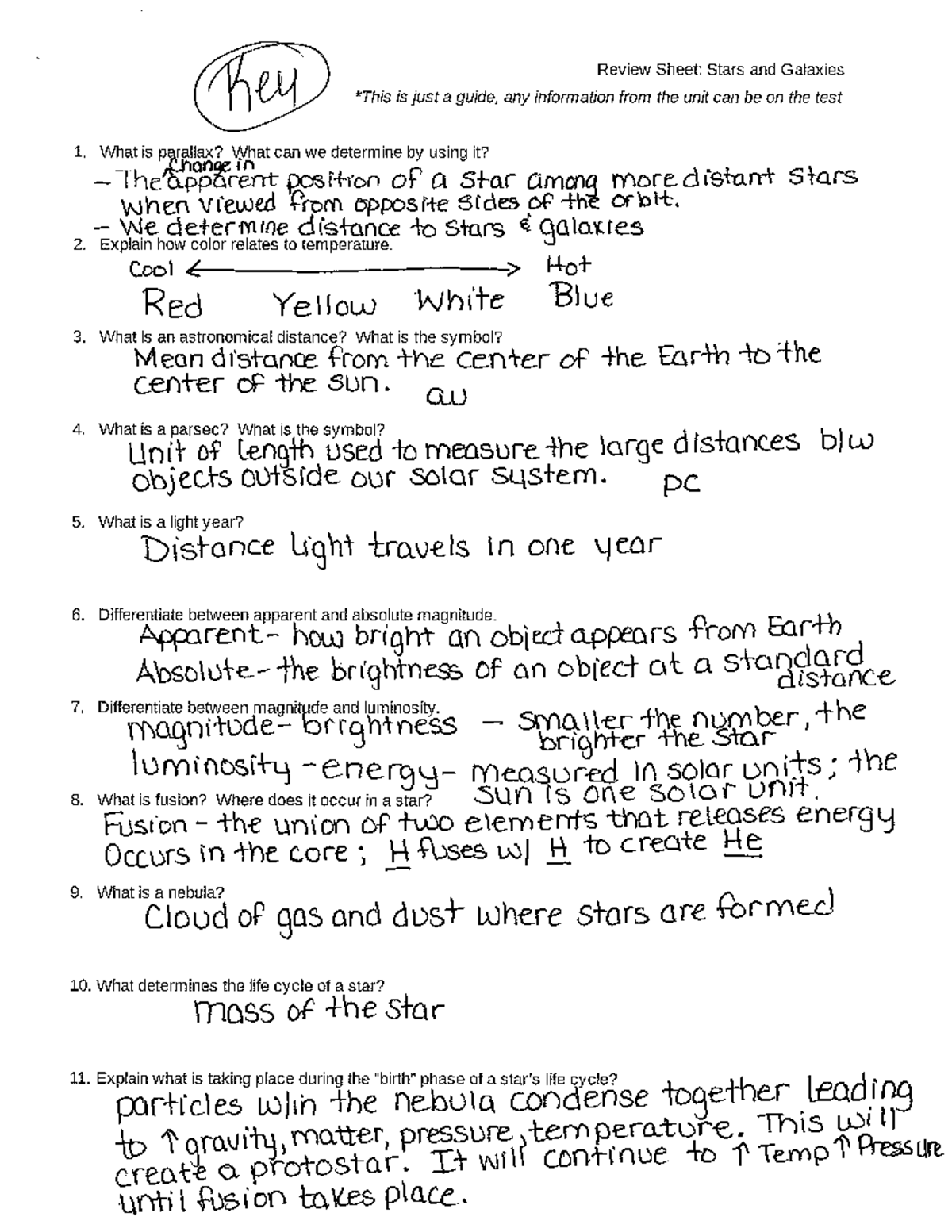 Copy of Universe part 2 Study Guide - Studocu