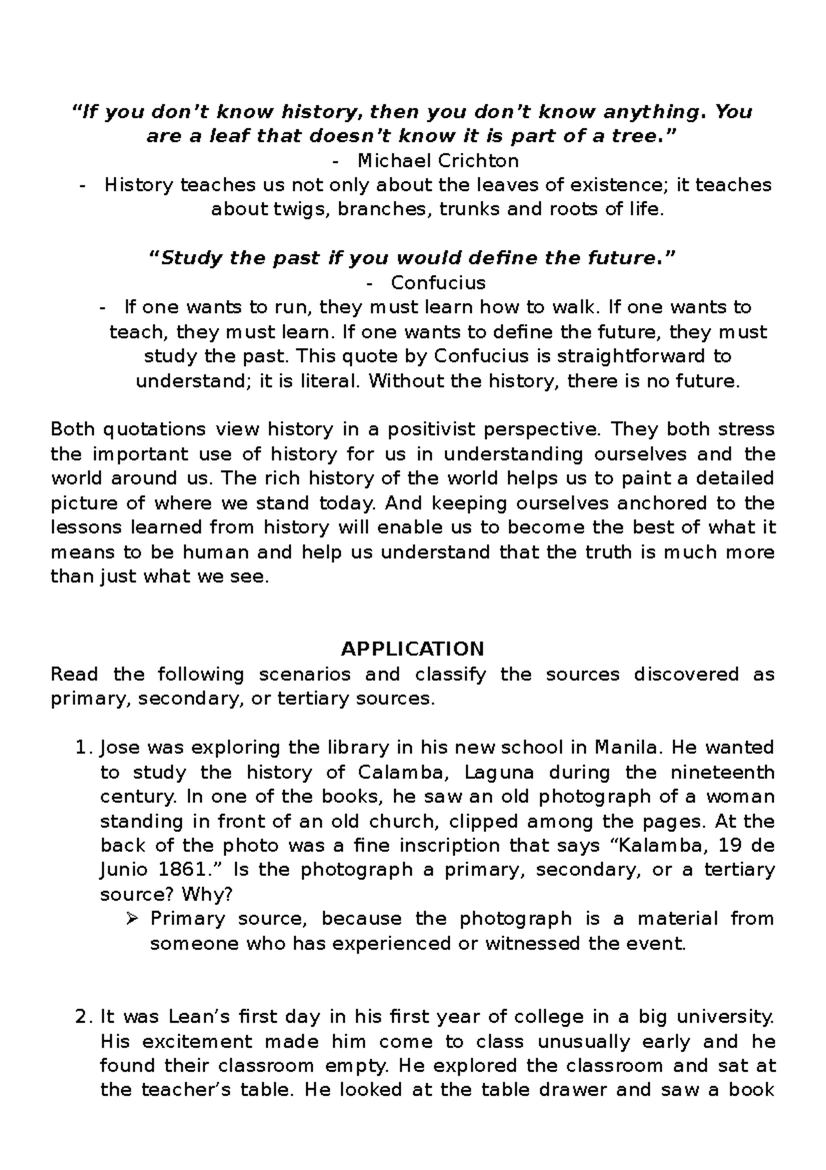 Readings In Philippine History If You Don t Know History Then You