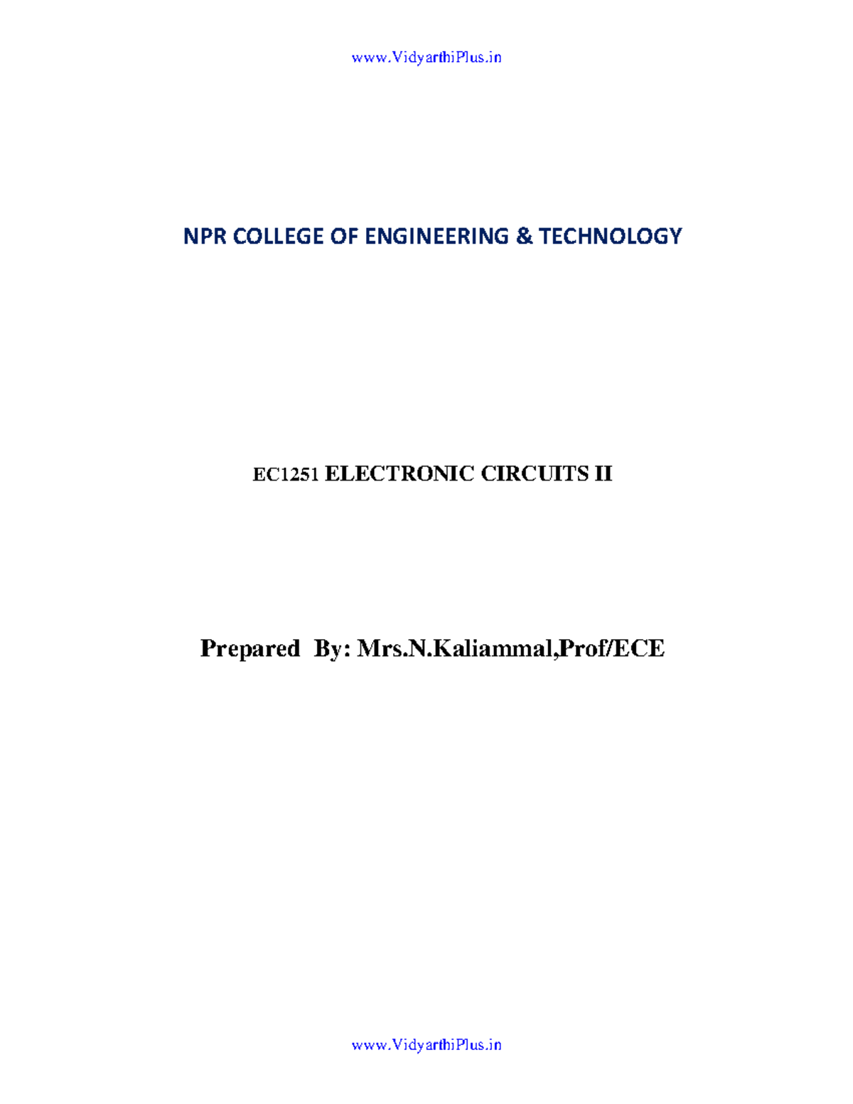 EC-II-NOL - Jwl2bekaohi - NPR COLLEGE OF ENGINEERING & TECHNOLOGY ...