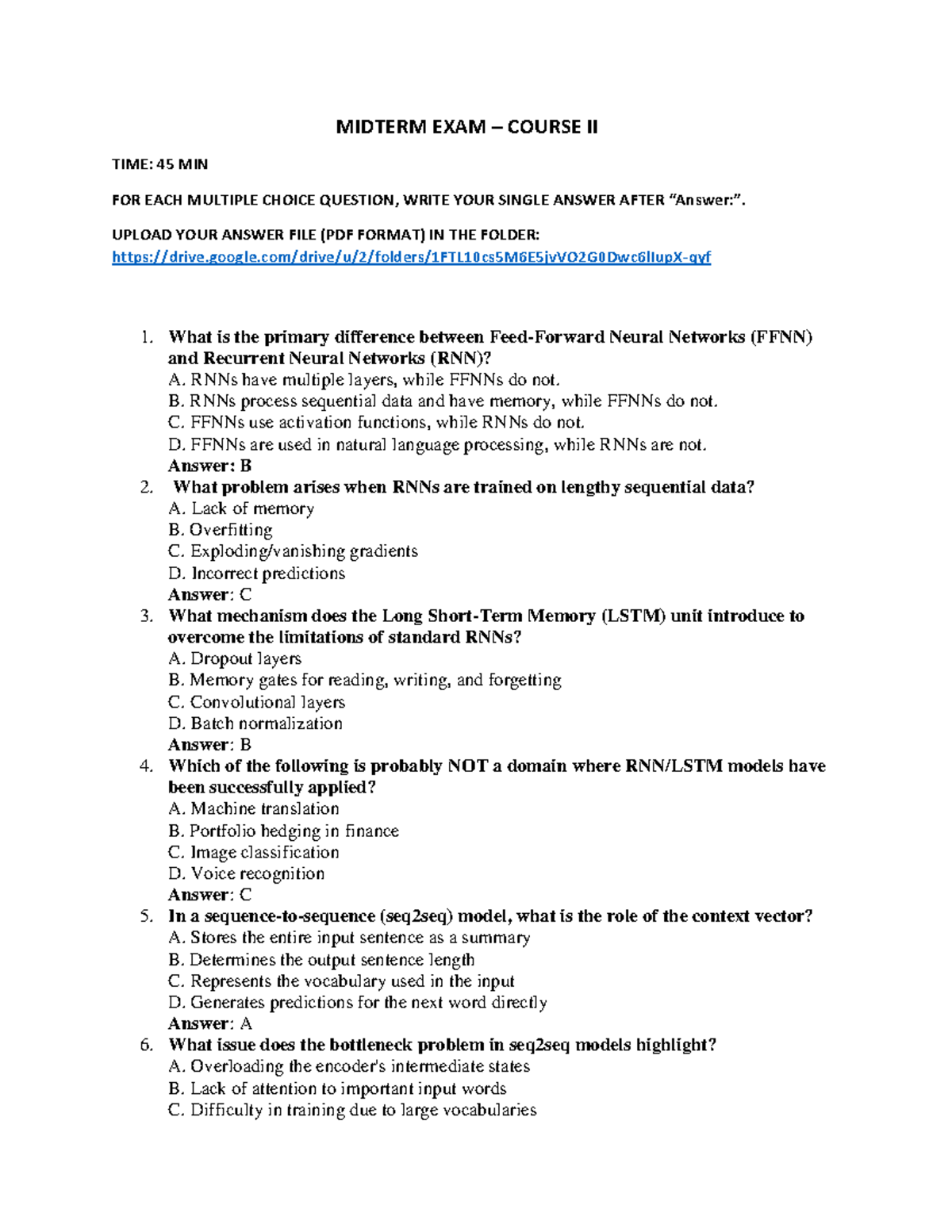 Midterm test BIg data - MIDTERM EXAM – COURSE II TIME: 45 MIN FOR EACH ...