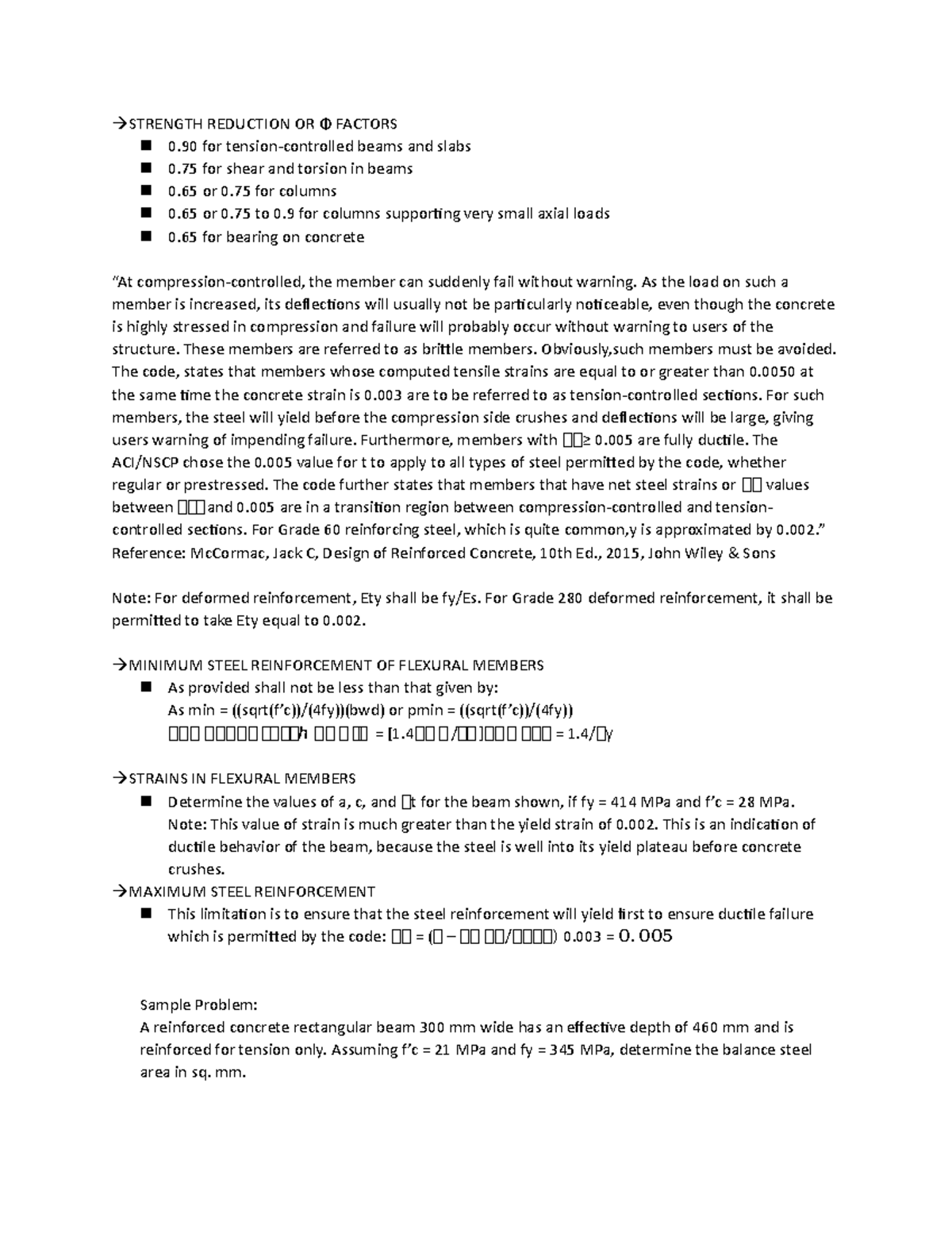 Strength Reduction OR Φ Factors - STRENGTH REDUCTION OR Φ FACTORS 0 for ...