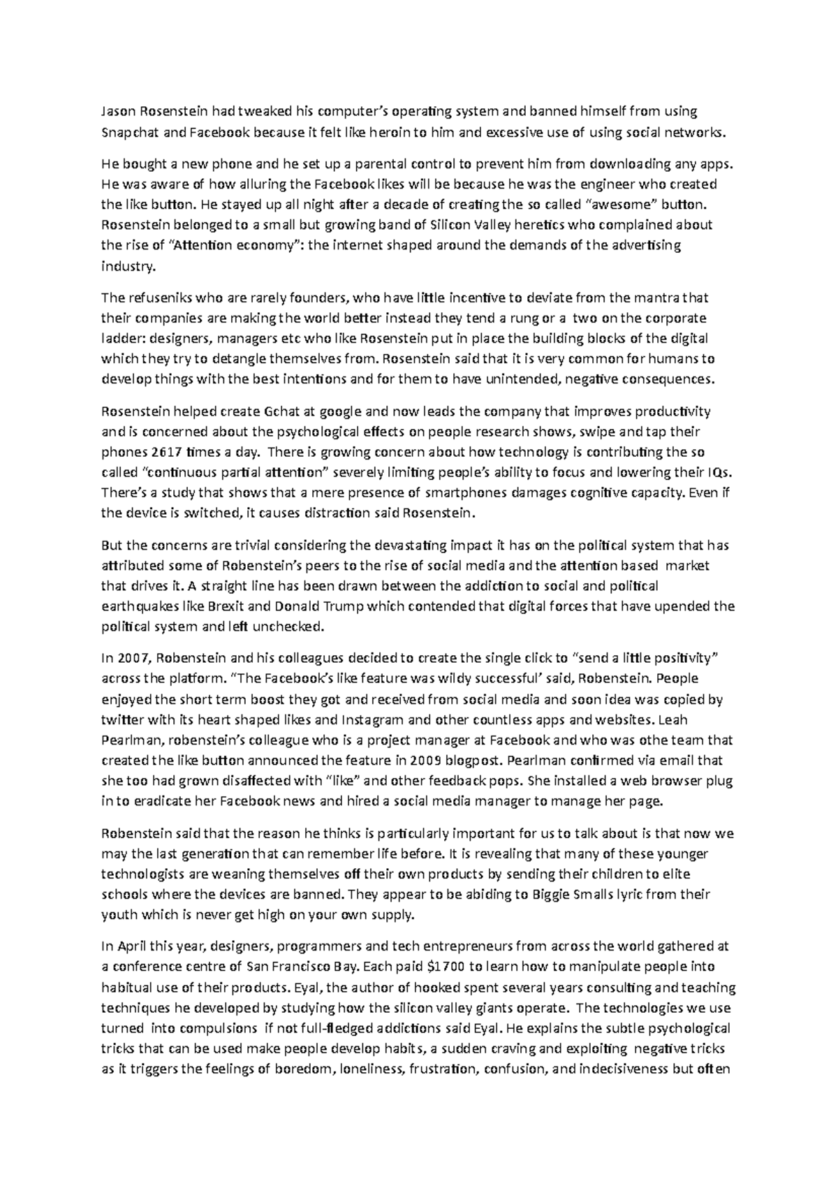 Jason Rosenstein had tweaked his computer - He bought a new phone and ...