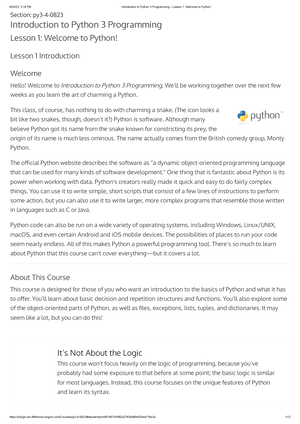 3 - Hello World - 9/20/23, 3:18 PM Introduction to Python 3 Programming ...