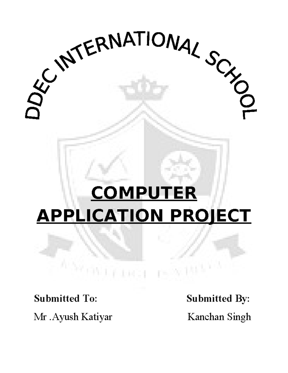 Physics - Physics HL - COMPUTER APPLICATION PROJECT Submitted To ...
