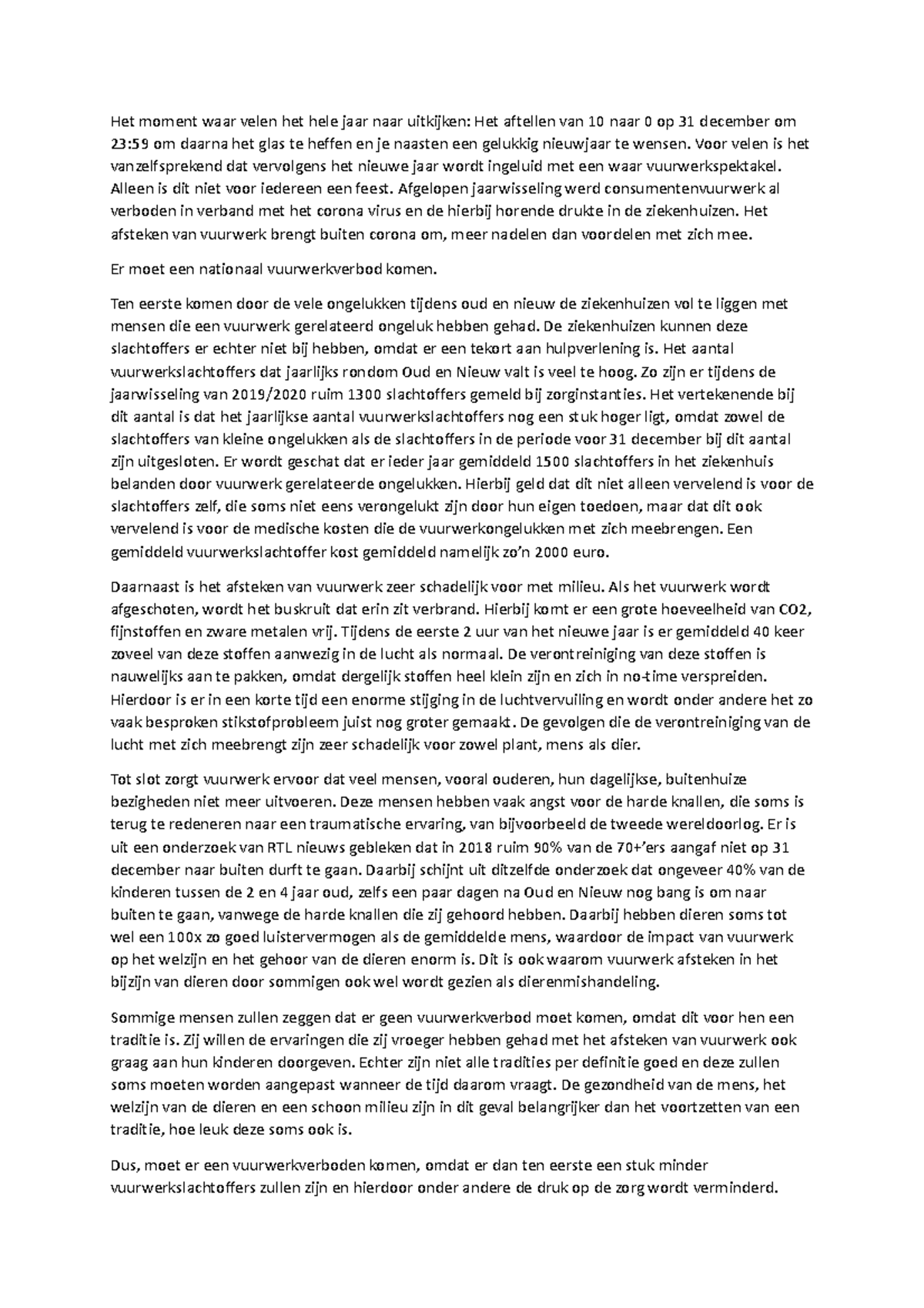 Nederlands mondeling betoog se1 def - Het moment waar velen het hele ...